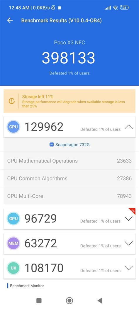 Antutu Scores Of Xiaomi Poco X Nfc Nr Benchmark