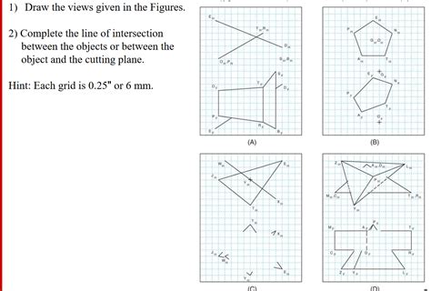 Solved 1 Draw The Views Given In The Figures Ен Eu N Goh