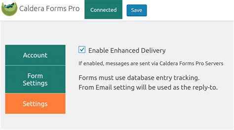Caldera Forms Pro Api Client Settings Enhanced Email Delivery