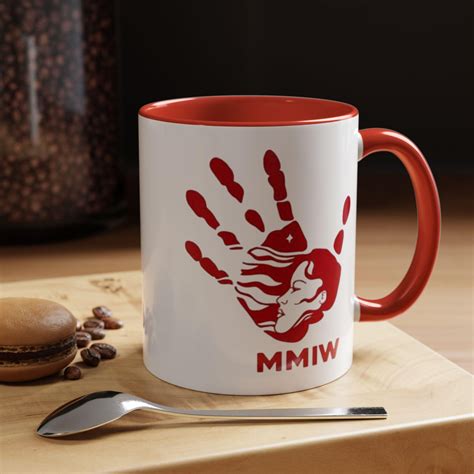 Coffee Mug Mmiw Red Hand Logo Cup Indigenous Awareness T Missing