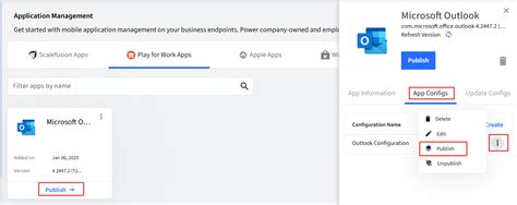 Application Configurations For Configuring Outlook