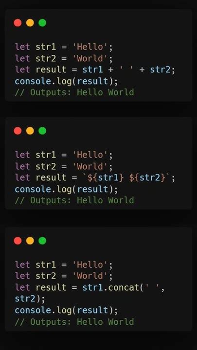Strings Concatenate In Javascript ☺️☺️ Javascript Html Programming