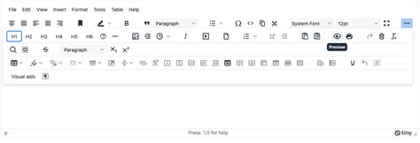 Tinymce Toolbar Configuration Customizing Tinymce Toolbar Options And