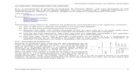 Actividades ProgramaciÓn Con Arduino · Actividades Programación Con