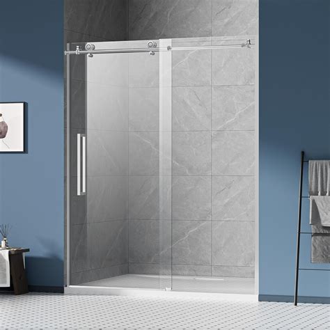 Botwinkle Frameless Sliding Shower Door 55 W X 75 H Frameless Glass