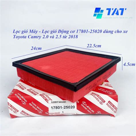 Lọc gió động cơ Toyota Camry (17801-25020) | TAT Filter