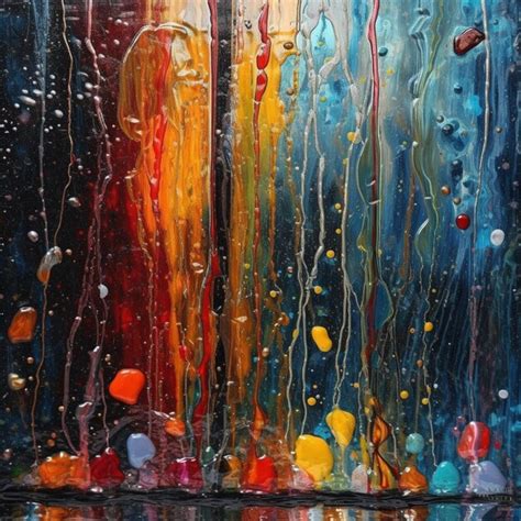 Premium AI Image | A painting of colorful paint with the words " the ...
