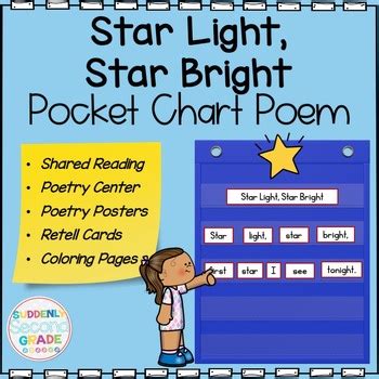 Star Light Star Bright Nursery Rhyme Pocket Chart Poem Shared Reading