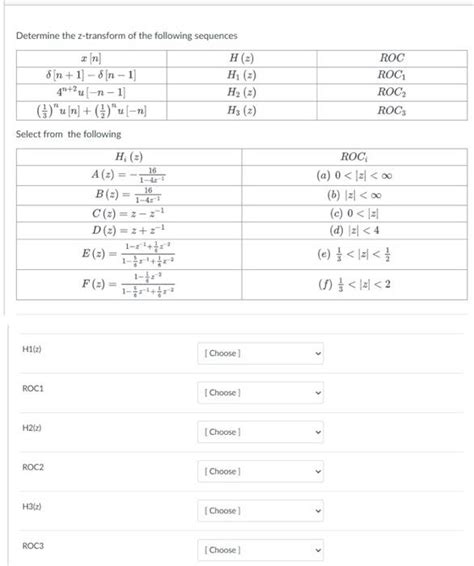 solved determine the z transform of the following sequences