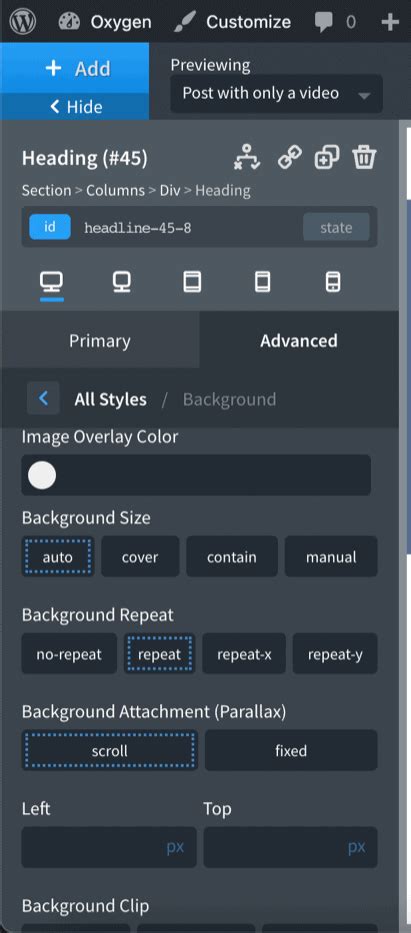 how to show data attribute name and value fields in separate lines in