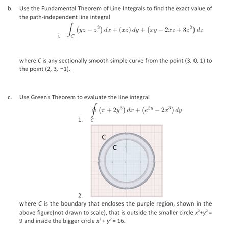Solved B Use The Fundamental Theorem Of Line Integrals To Chegg Com