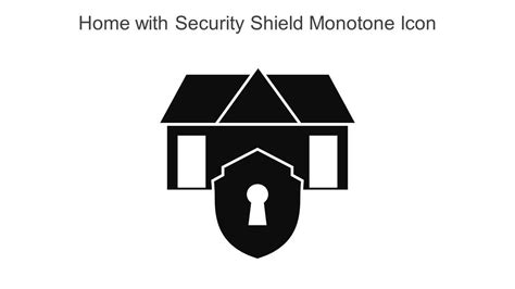 Home With Security Shield Monotone Icon In Powerpoint Pptx Png And Editable Eps Format PPT Sample