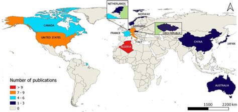World Spatial Distribution Of The Scientific Contributions Download