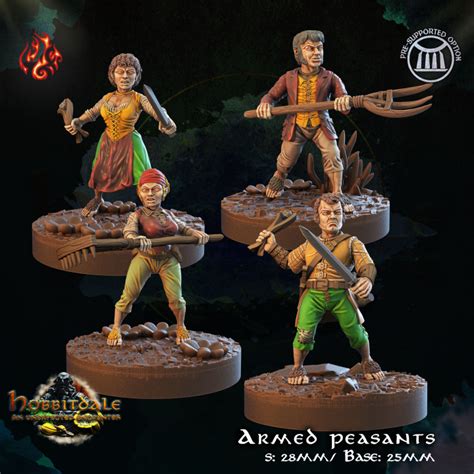 3d Printable Armed Halfling Peasants By Crippled God Foundry