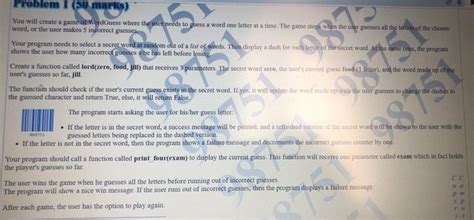 solved you will create a game of wordguess where the user