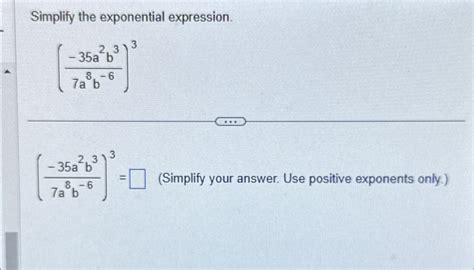 Simplify The Exponential Chegg