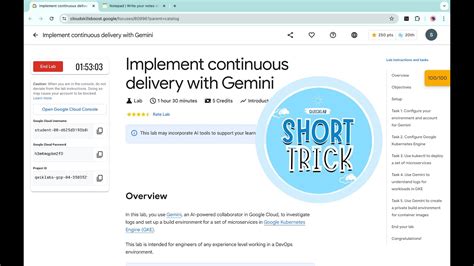 Implement Continuous Delivery With Gemini Qwiklabs Coursera With Explanation🗣️