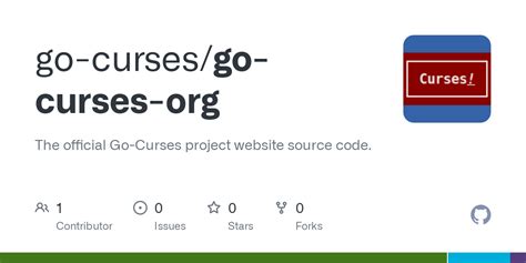 GitHub Go Curses Go Curses Org The Official Go Curses Project Website Source Code