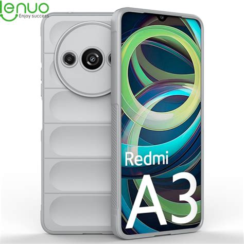 Lenuo Soft Phone Case For Xiaomi Redmi A3 A3X 4G Silicone Casing Shockproof Protective Flannel