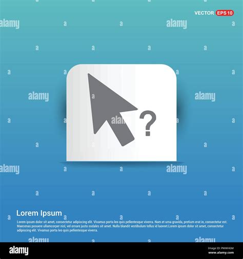 Mouse Cursor Question Icon Blue Sticker Button Stock Vector Image Art Alamy