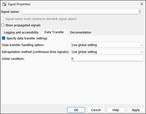 configure data transfer settings between concurrent tasks matlab and simulink