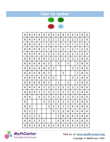 Math Grid Coloring Pages 2025