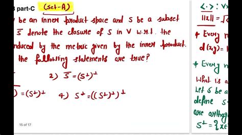 Csir Net June 2018 Part C Linear Algebra Question No 76 Linear Algebra Youtube
