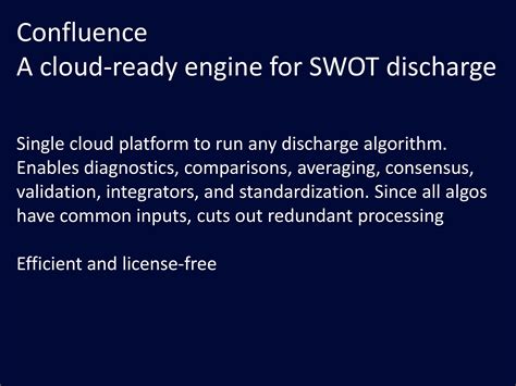 Confluence A Cloud Ready Engine For SWOT Discharge NASA SWOT