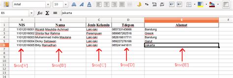 cara membuat laporan excel dengan php jurnal siswa