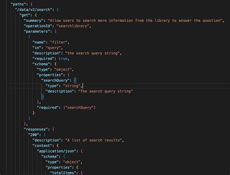 how to pass the json content parameters in the chatgpt action schema