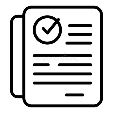 Laboratory Report Icon Outline Vector Health Document Stock Vector
