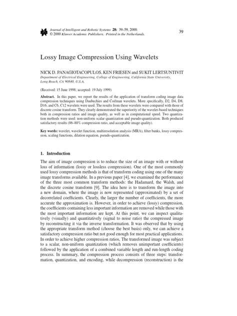 pdf lossy image compression using wavelets dokumen tips