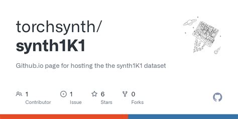 GitHub Torchsynth Synth1K1 Github Io Page For Hosting The The