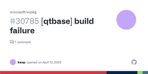 Qtbase Build Failure Issue Microsoft Vcpkg GitHub
