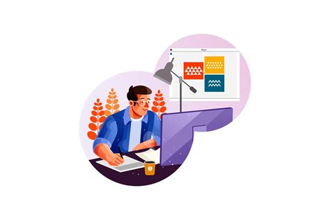 Graphic Designer Creating His Artwork Graphic By Ian Mikraz · Creative Fabrica