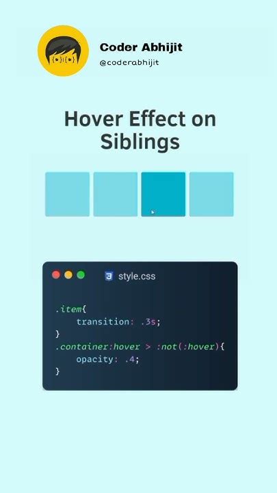 Html And Css Hover Effect On Siblings Shots Hovereffect Css Viralshorts Trendingshorts Youtube