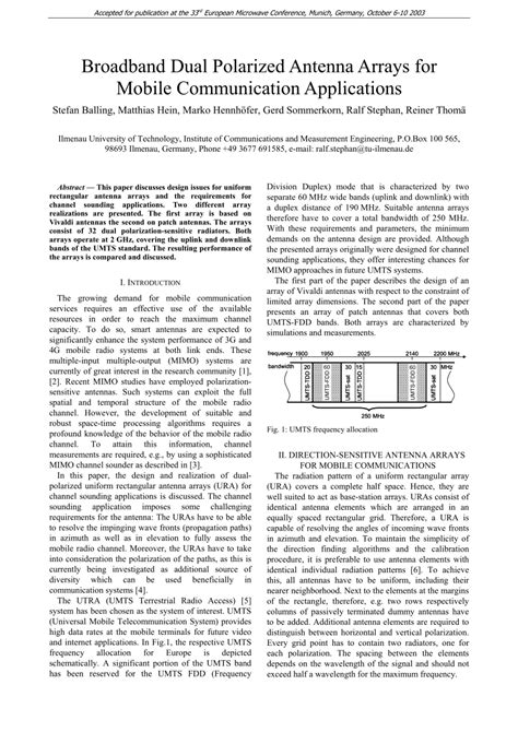 Pdf Broadband Dual Polarized Antenna Arrays For Mobile Communication Applications