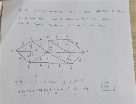 Solved 10 Use Dijkstras Algorithm To Find The Shortest