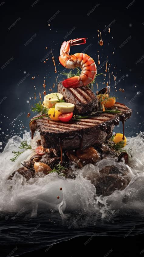 Premium Photo Surf And Turf Or Surf N Turf Is A Main Course