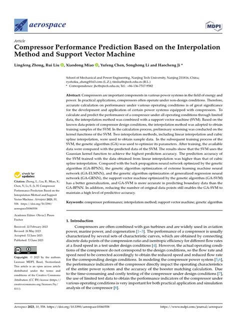 Aerospace 10 00558 Pdf Support Vector Machine Interpolation