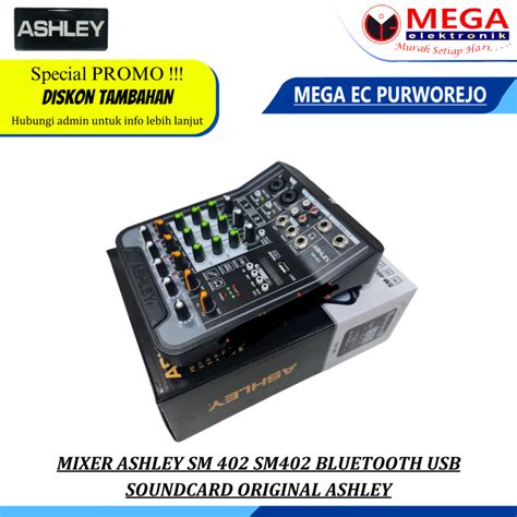 Jual Mixer Ashley SM 402 SM402 Bluetooth USB Soundcard original Ashley ...