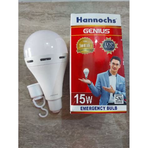 Jual Lampu Led Emergency Ac Dc Hannochs Genius Watt Cahaya Putih Shopee Indonesia