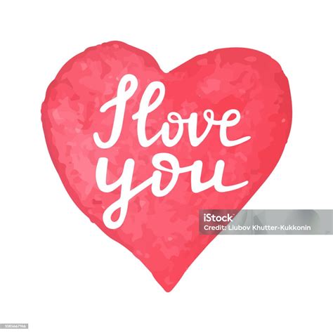 서 예 텍스트와 손으로 그린 수채화 마음 사랑 해요 손으로 작성 된 인용 사랑 해요입니다 발렌타인 청첩장 T셔츠에 대 한 현대 인쇄에 대 한 낭만적인 디자인 벡터 일러스트