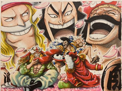 Gol D Roger Edward Newgate And Kouzuki Oden One Piece Drawn By