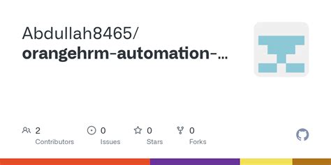 Github Abdullah8465orangehrm Automation Framework