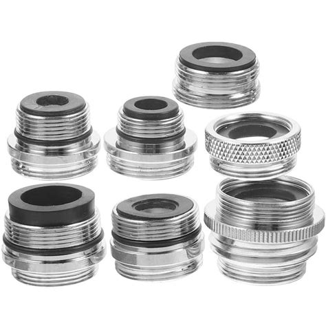 Pungan Faucet Adapter 7pc Sink Faucet Adapter Kit W Garden Hose Aerator Male Female Polished