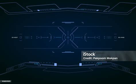 Hud 미래형 조종석 조준 드론 인터페이스 화면 요소 첨단 기술 Ui Gui 템플릿 모니터링 시스템 디스플레이 벡터 비디오