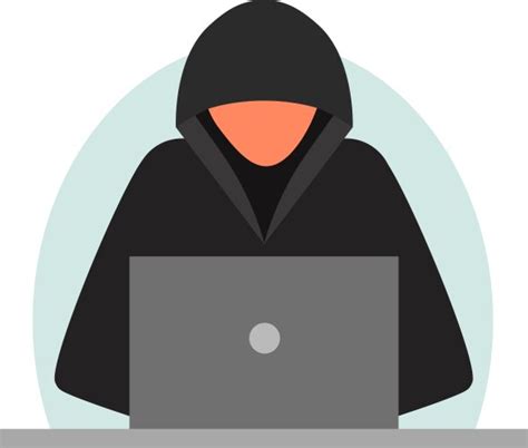 Hacker Stealing Credentials Composition Royalty Free Vector