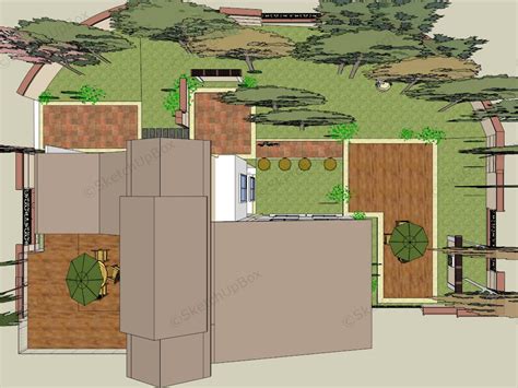 Home Yard Landscaping Ideas Sketchup 3d Model Skp File Download