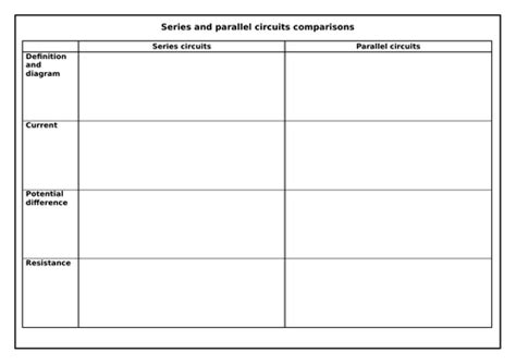 Ks3 Series And Parallel Circuits Teaching Resources